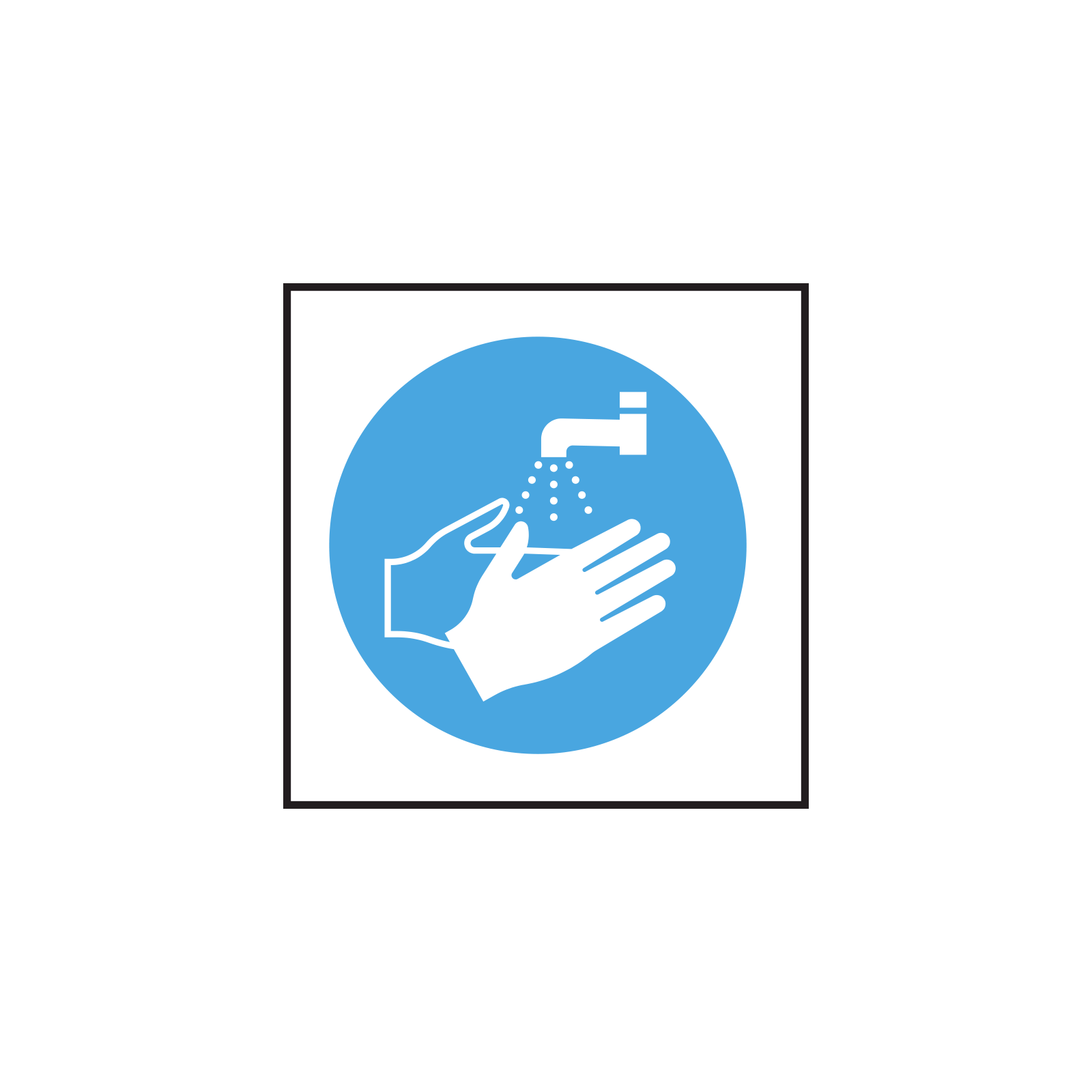 Wash Hands Safety Graphic Symbol sticker