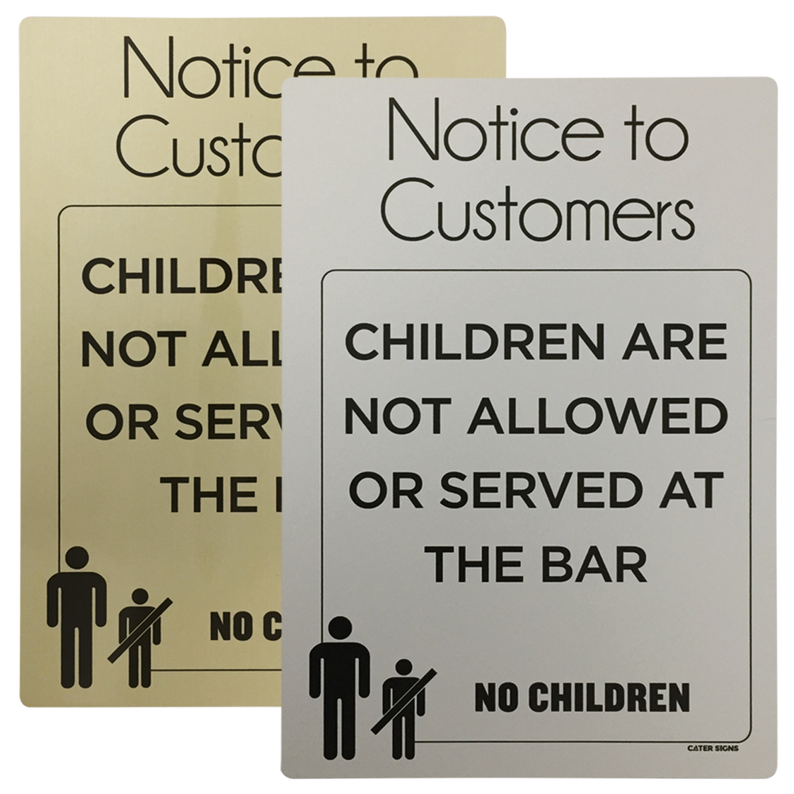 No Children Allowed At The Bar Notice