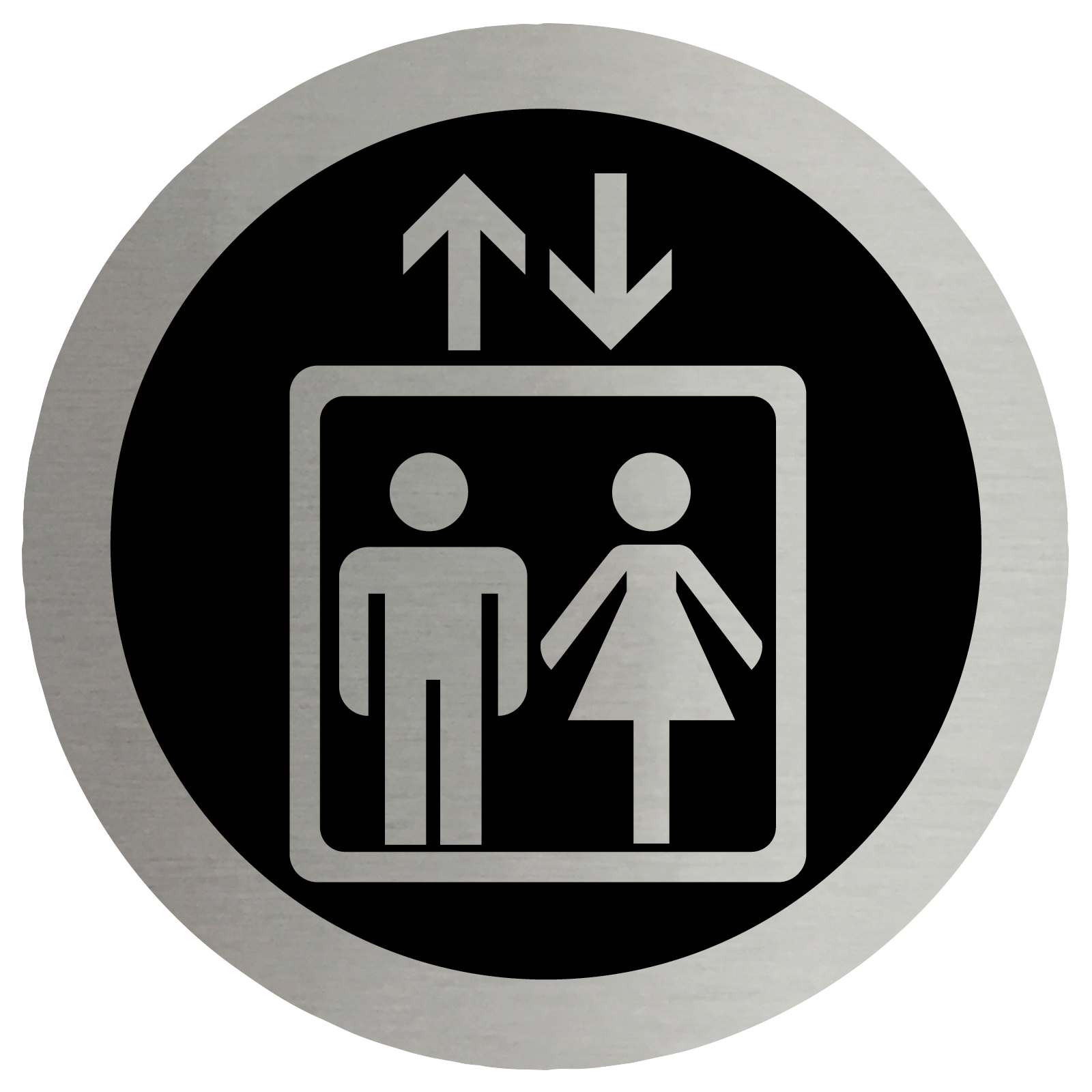 Lift Symbol Stainless Steel Disc