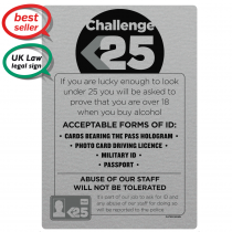 Age Verification Signs | Challenge 25 Signs | Catersigns