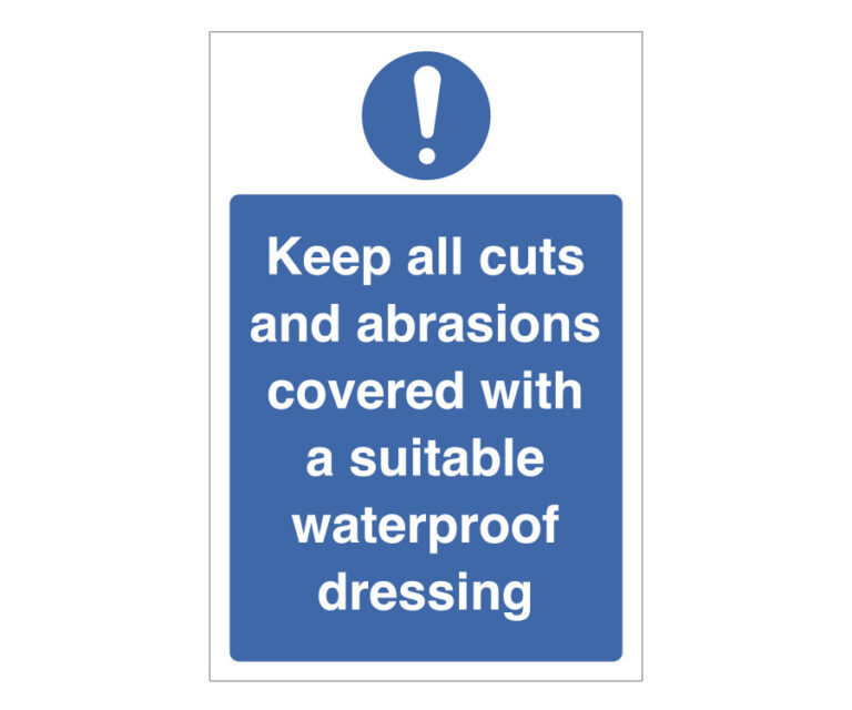 Keep All Cuts and Abrasions Covered Notice